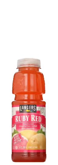Wellness Drinks | Langer's Ruby Red Grapefruit 15.2oz | Bill's Distributing